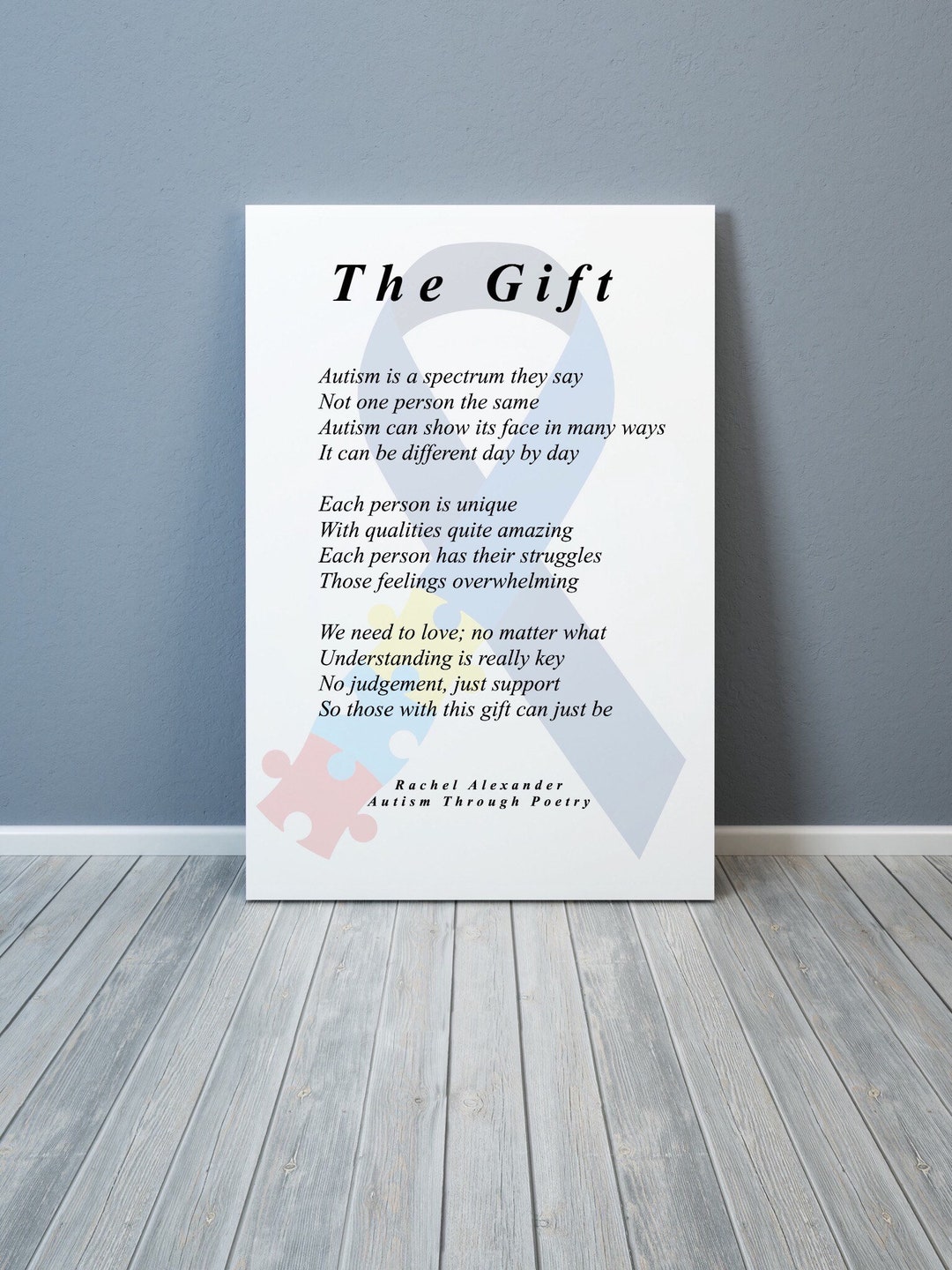The Gift Poem Autism Gifts Autism Poems Autism Mom Autism - Etsy