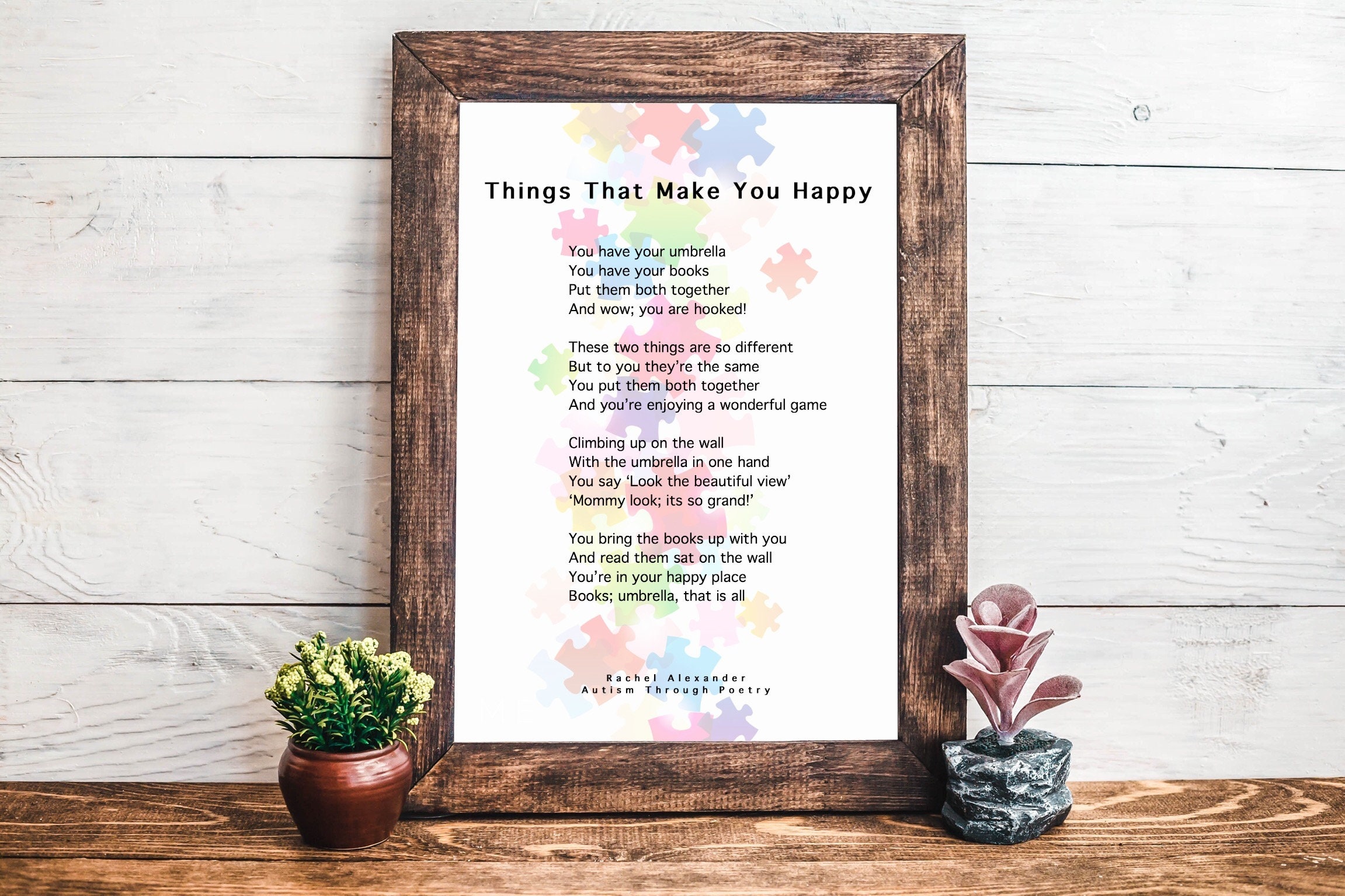 Things That Make You Happy Poem, Autism Awareness, Autism Gift, Autism ...