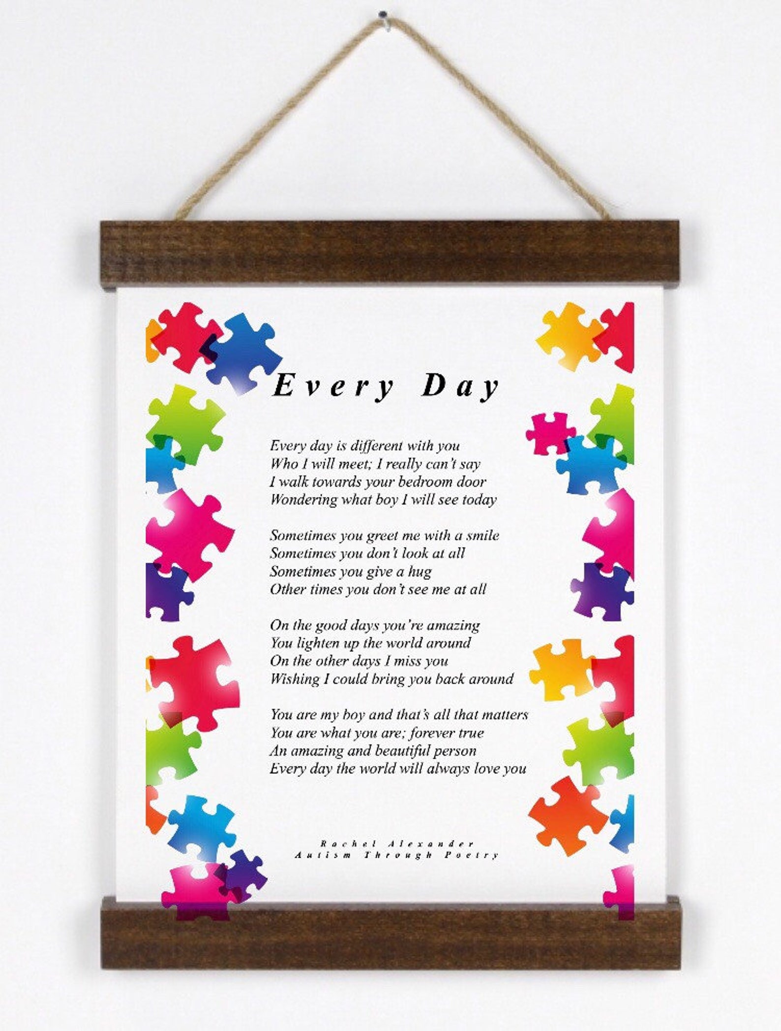 Every Day Poem, Autism Acceptance, Poetry Autism, Autism Gifts, Autism ...