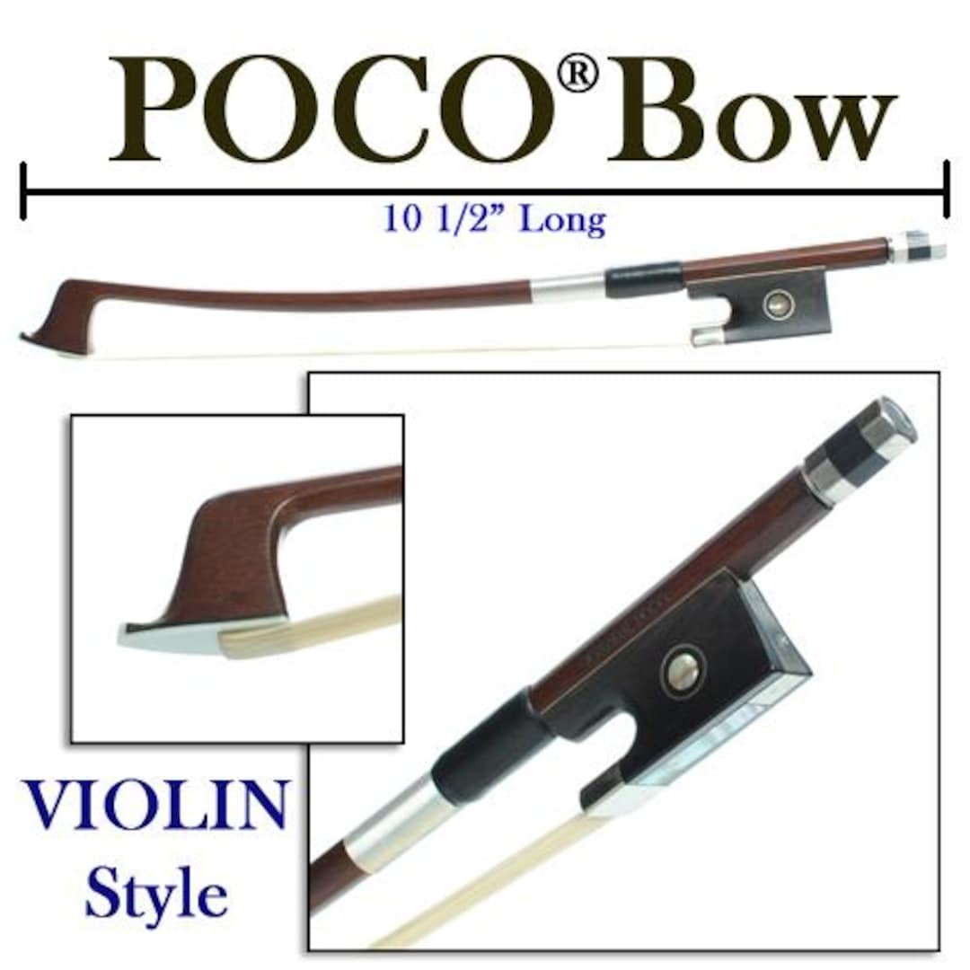 POCO® Violin Teaching Bow – 10.5" Mini Brazilwood Bow With Full-size ...