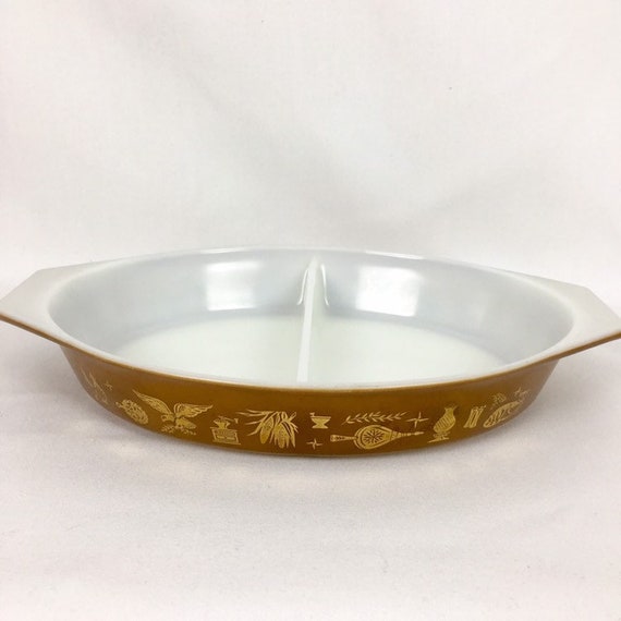 Pyrex 063 Early American Divided Plate | Etsy