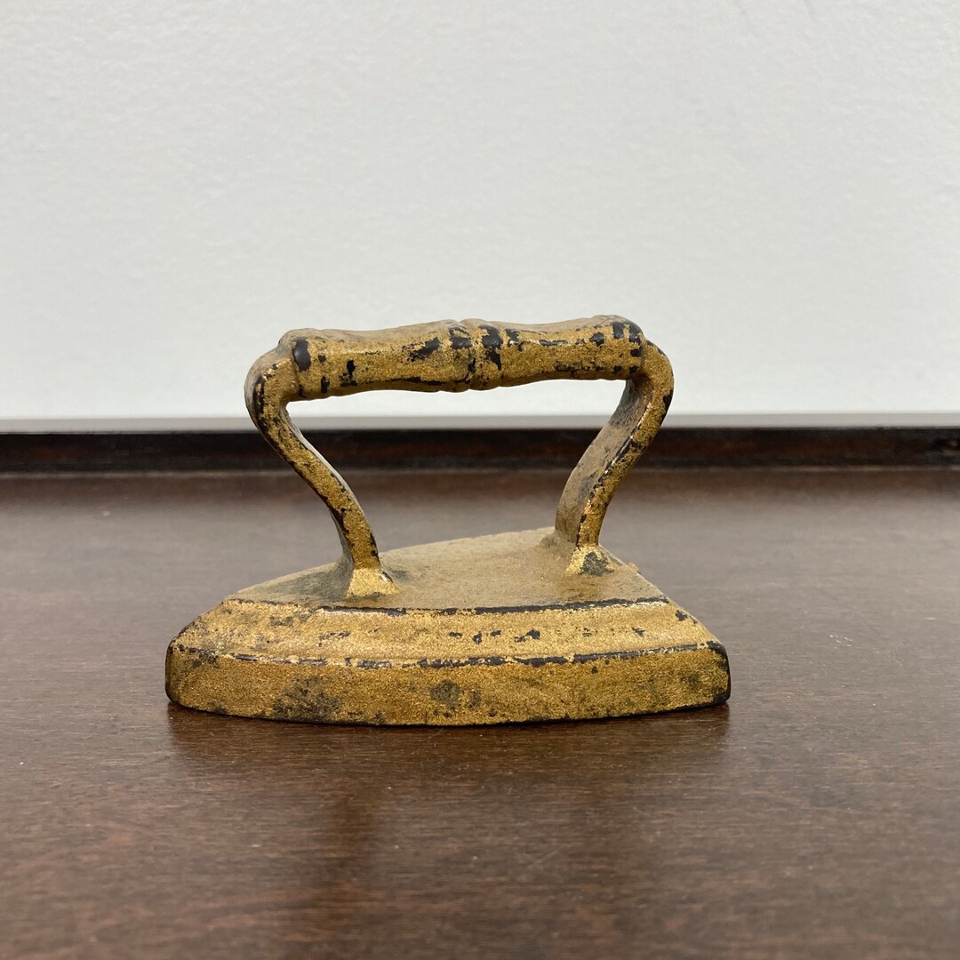 Cast Iron Miniature Sad Iron Paper Weight Decor Vintage - Etsy