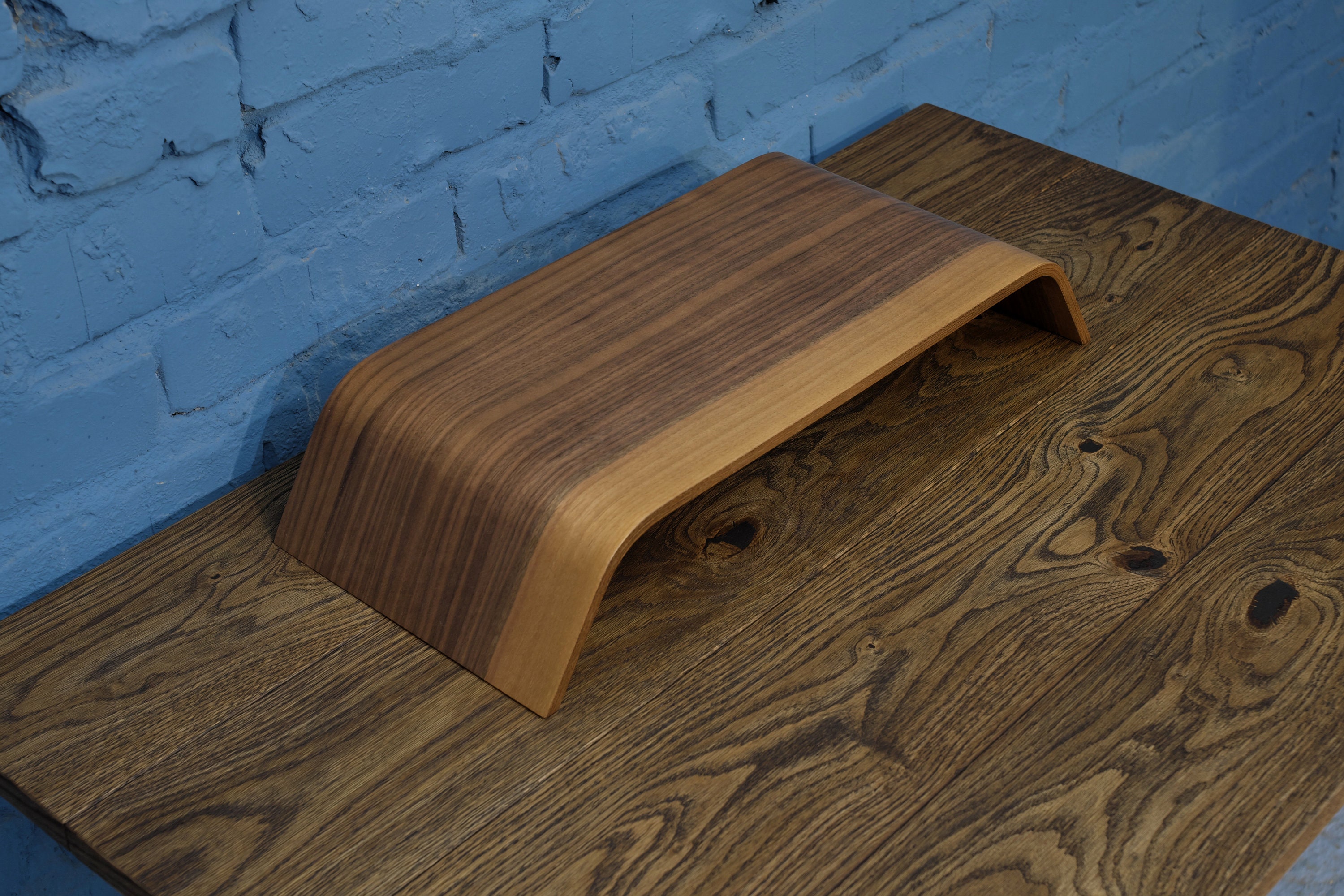 Wood Monitor Stand Walnut Monitor Riser Computer Monitor | Etsy Australia