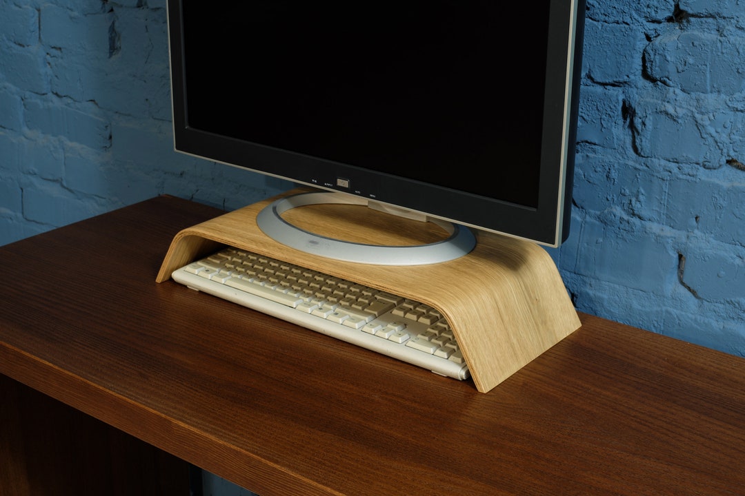 Curved Monitor Stand Computer Monitor Riser Desktop - Etsy