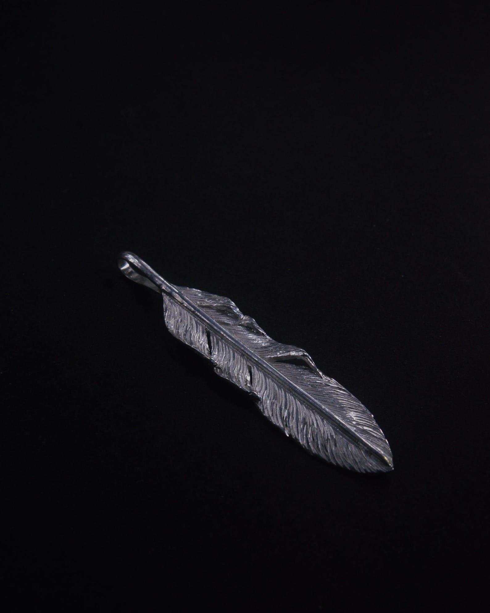 AXIS | 925 Silver Feather Center Pendant | Native American Jewelry ...