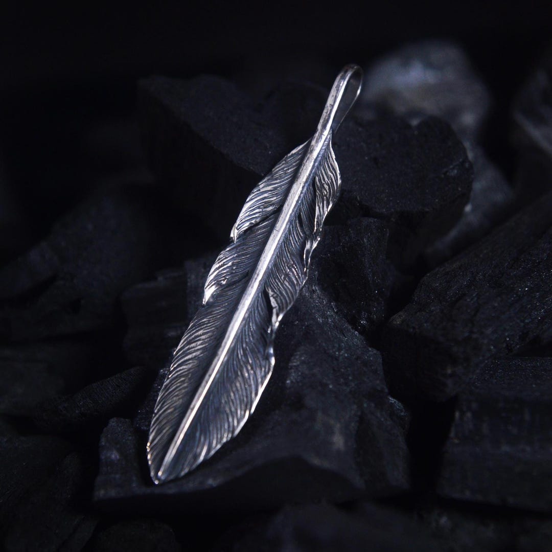 AXIS | 925 Silver Feather Center Pendant | Native American Jewelry ...