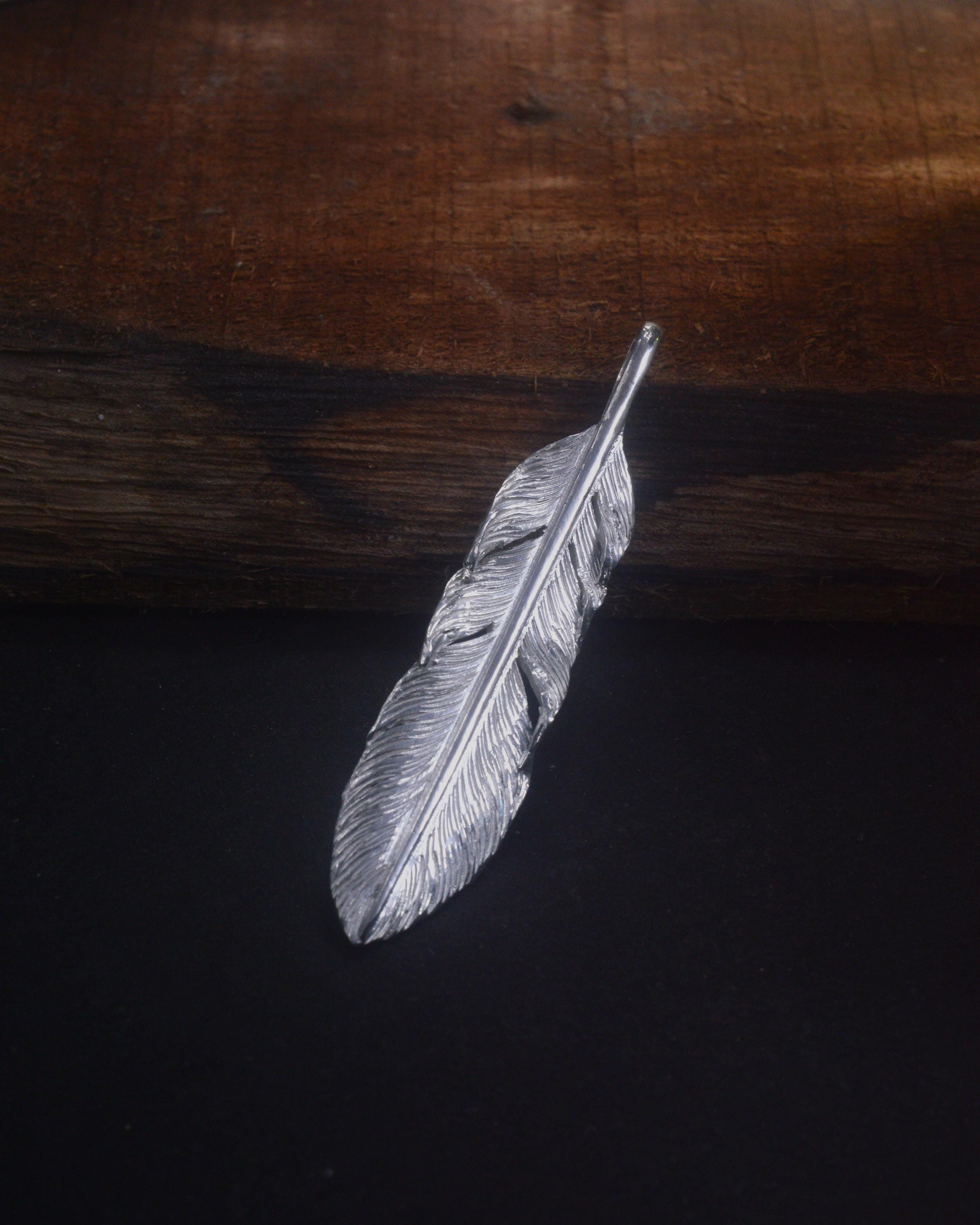 AXIS | 925 Silver Feather Center Pendant | Native American Jewelry ...