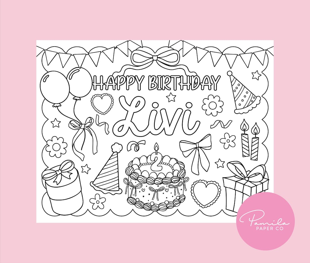 Bow Color Page, Coquette Color Page, Party Favor, Digital Color Page ...