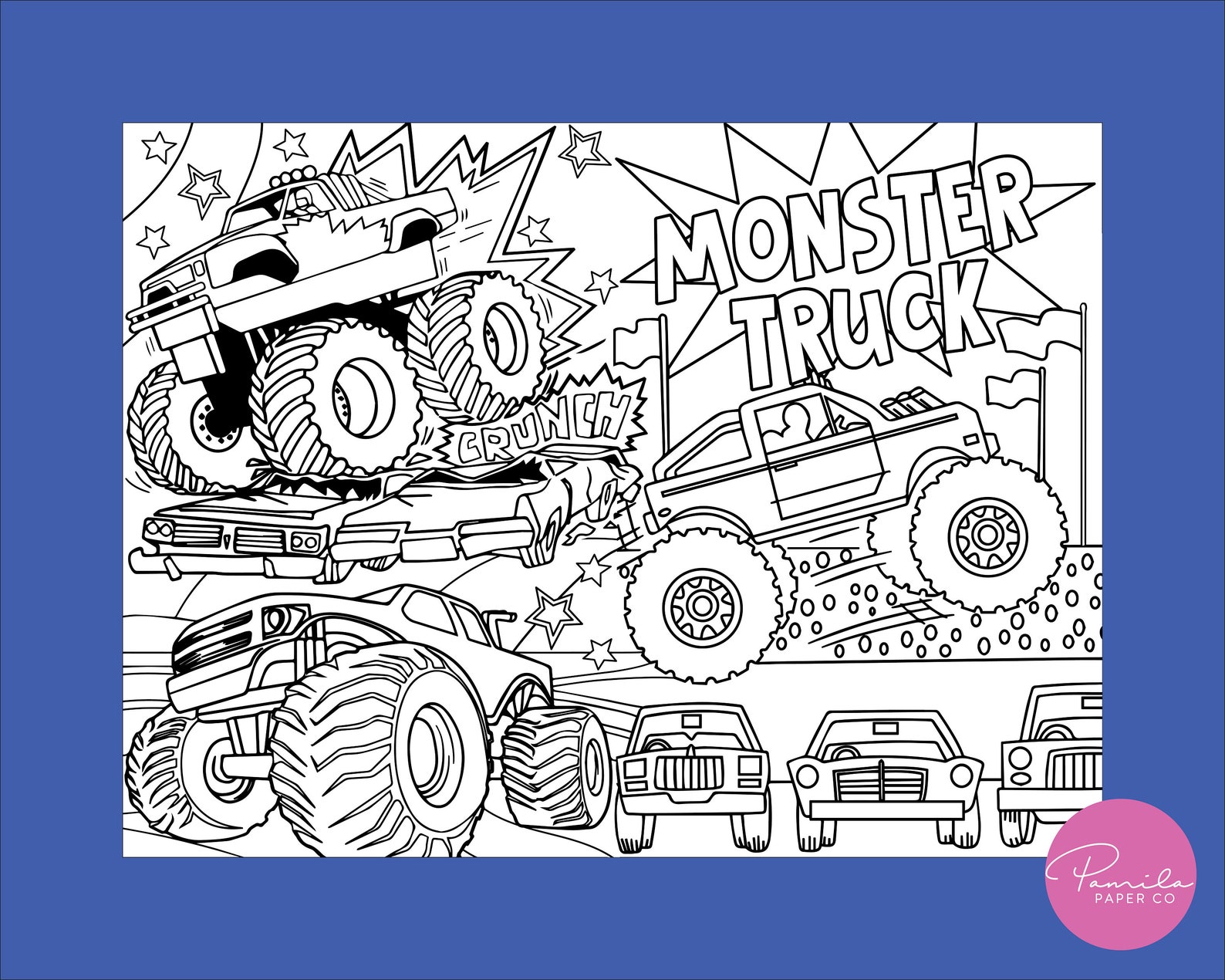 Monster Truck Color Page, Coloring Page, Monster Truck, Monster Truck ...