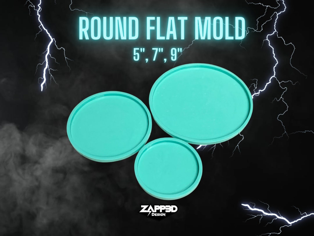 Round Flat Mold for Resin | 3 Sizes | Round Mold, Circle Mold, Flat ...