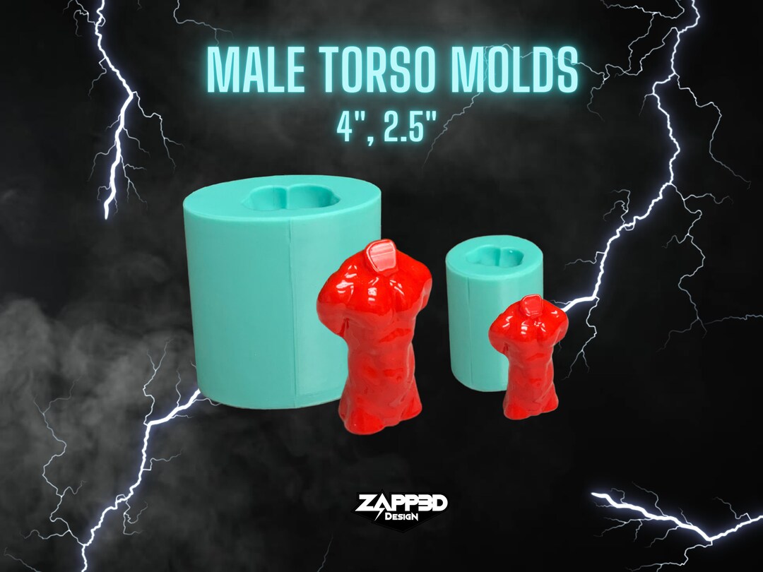 Male Torso Body Shape Mold for Resin Crafting, High Gloss Finish, Shiny ...