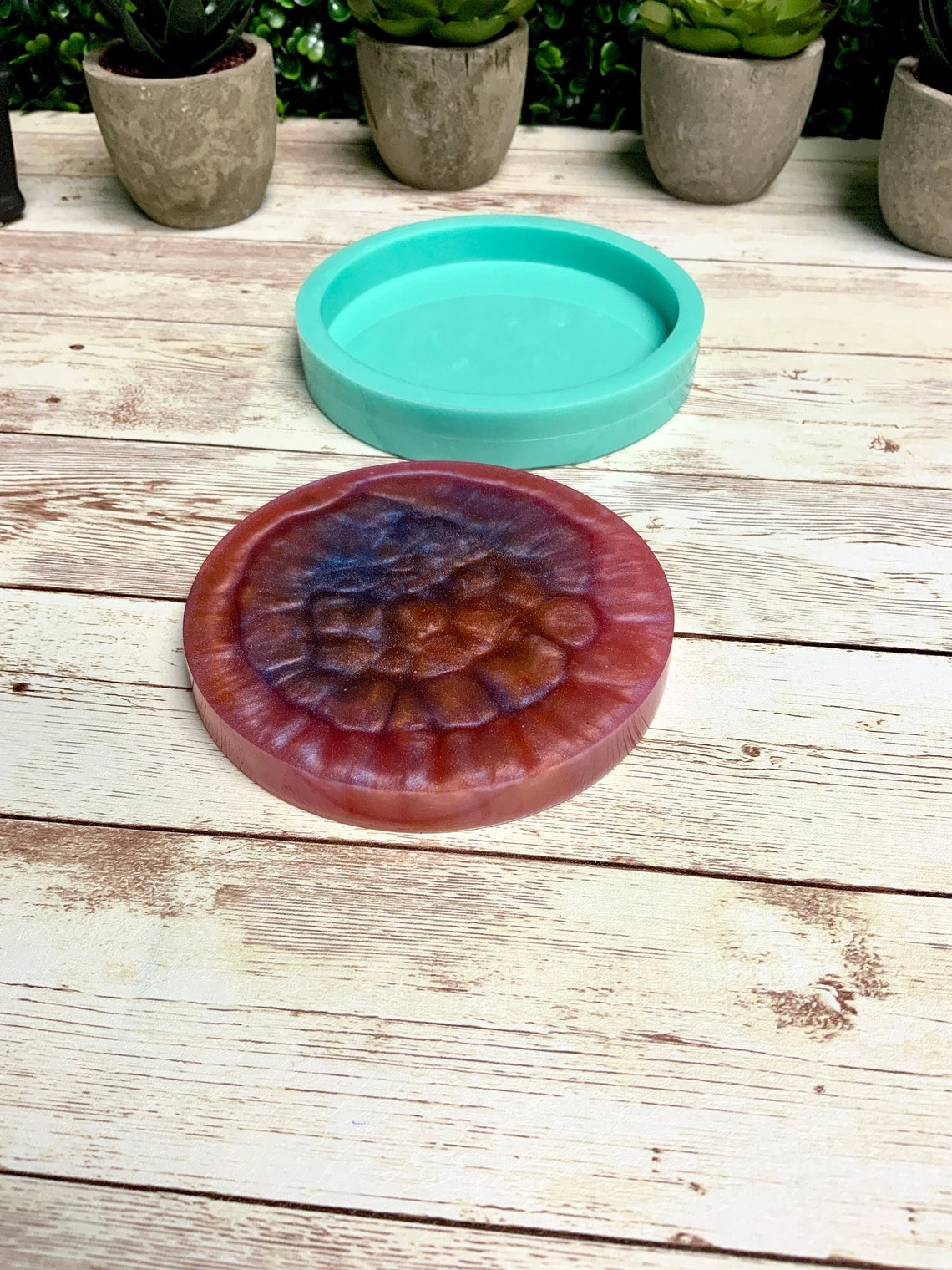 Round Coaster Mold, 4 Inch Coaster Molds for Resin, Circle Coaster Mold ...