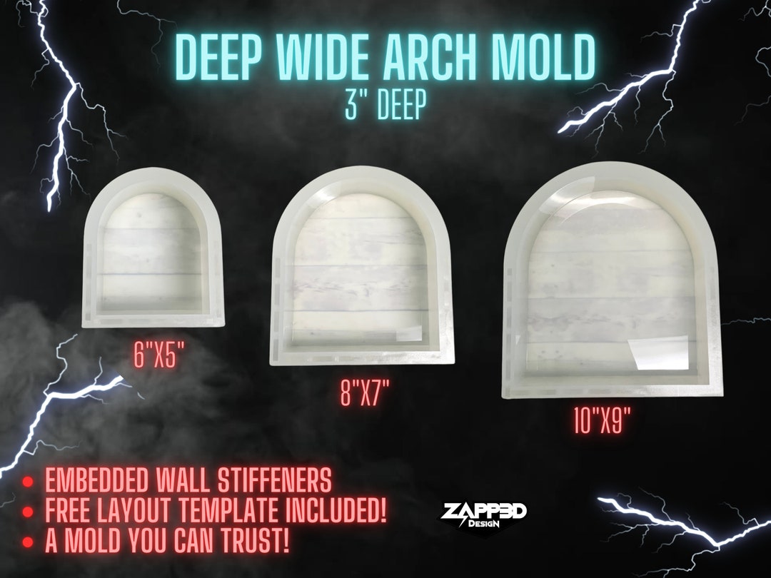 Deep Wide Arch Mold 3 Sizes ULTRA Quality Deep Silicone Mold Resin ...