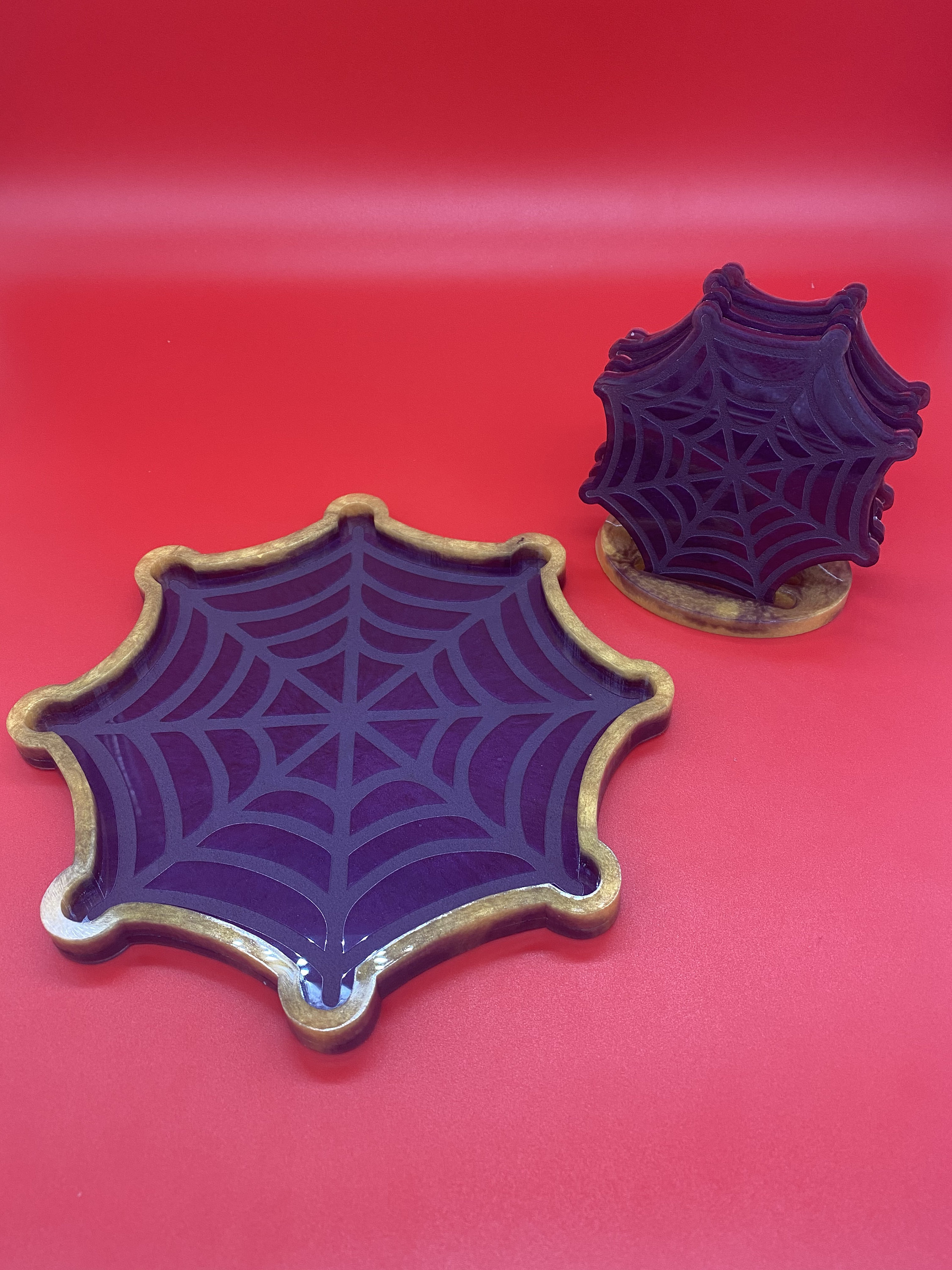 Spiderweb Coaster Mold Set Spider Web Mold Coasters With - Etsy
