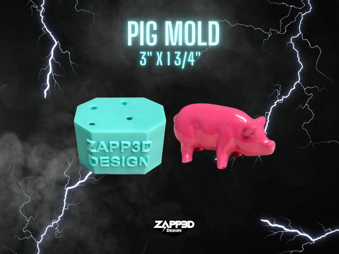 Pig Silicone Mold, Pig Mold, 3D Pig Mold, Animal Mold - Etsy