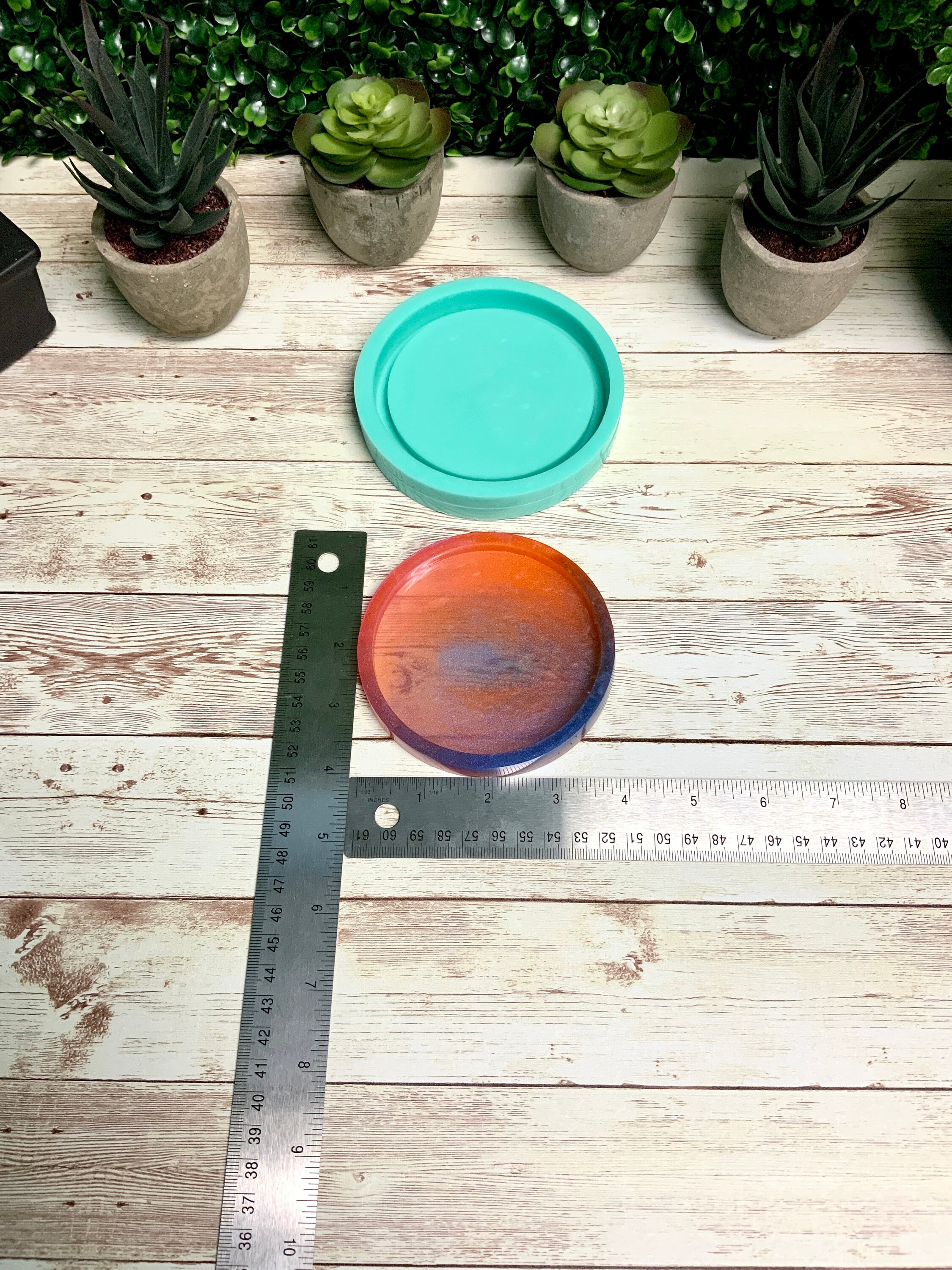 Round Coaster Mold ULTRA QUALITY Coaster Mold With Rim - Etsy