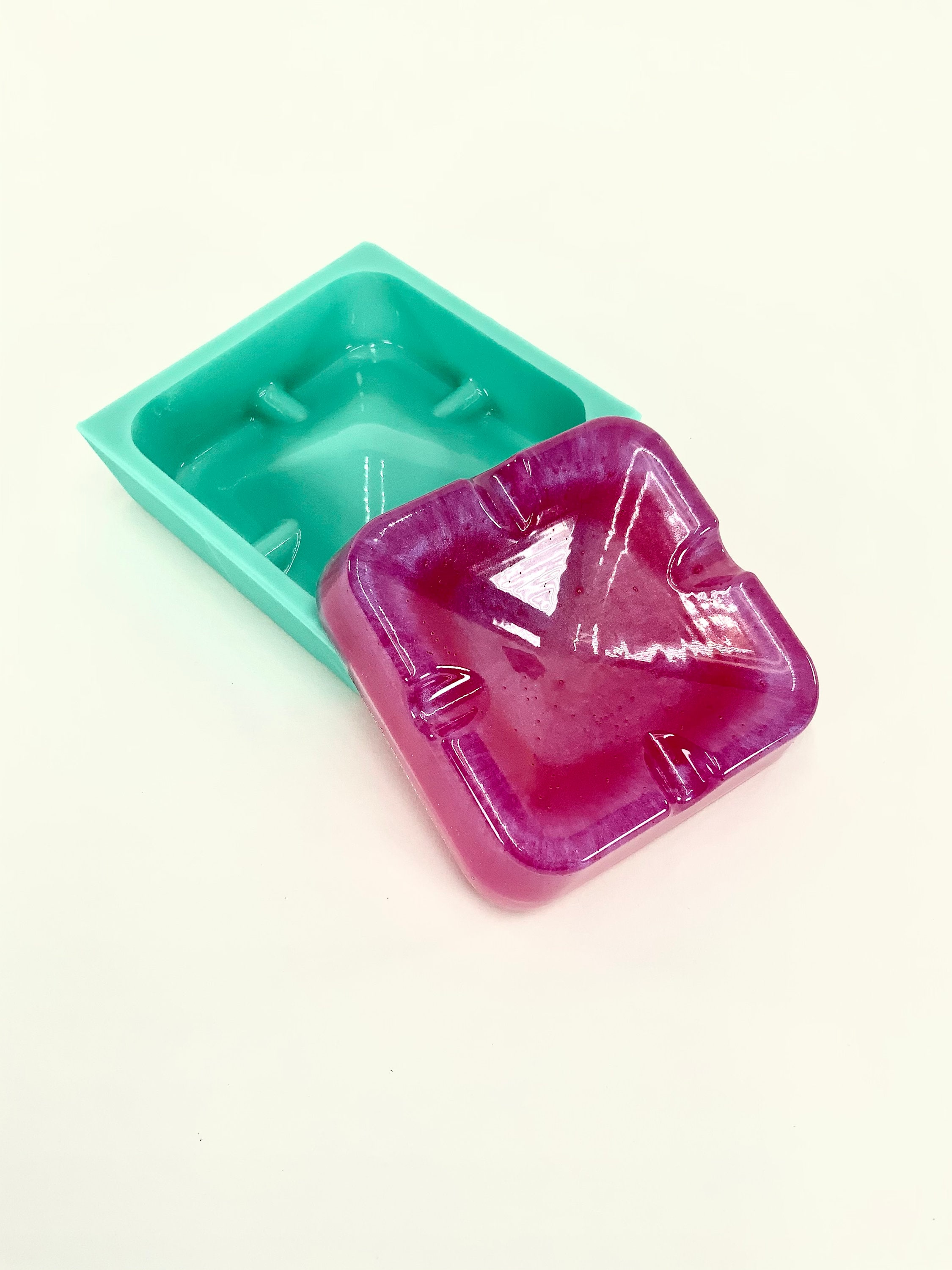 Square Ashtray Mold, Ashtray Silicone Mold, Resin Molds for Ashtray ...
