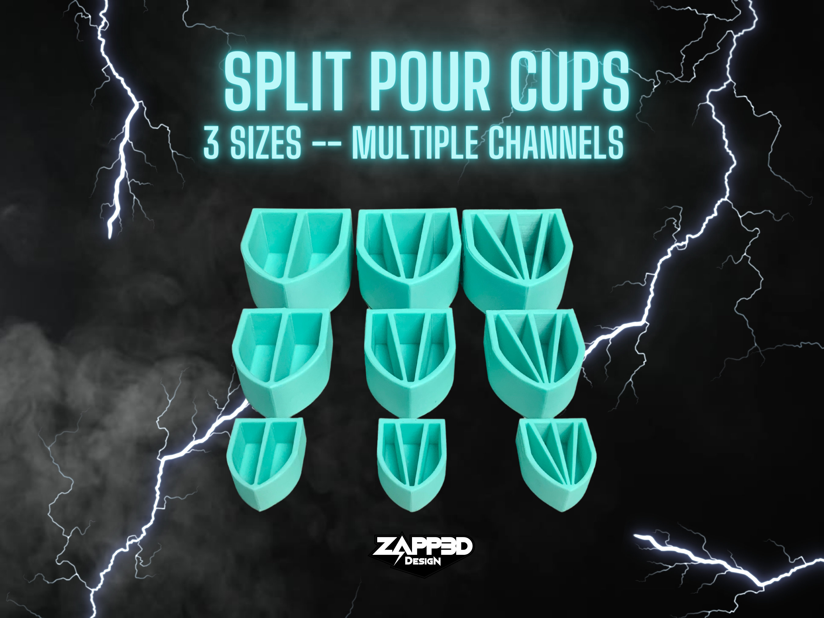 Silicone Split Pouring Cups With Dividers for Resin/acrylic Paint ...