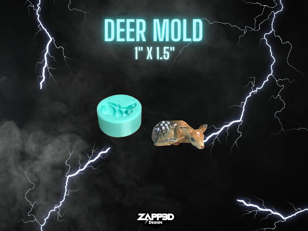 Deer Mold, Deer Mold for Resin, Deer Silicone Mold, Animal Mold, 3D ...