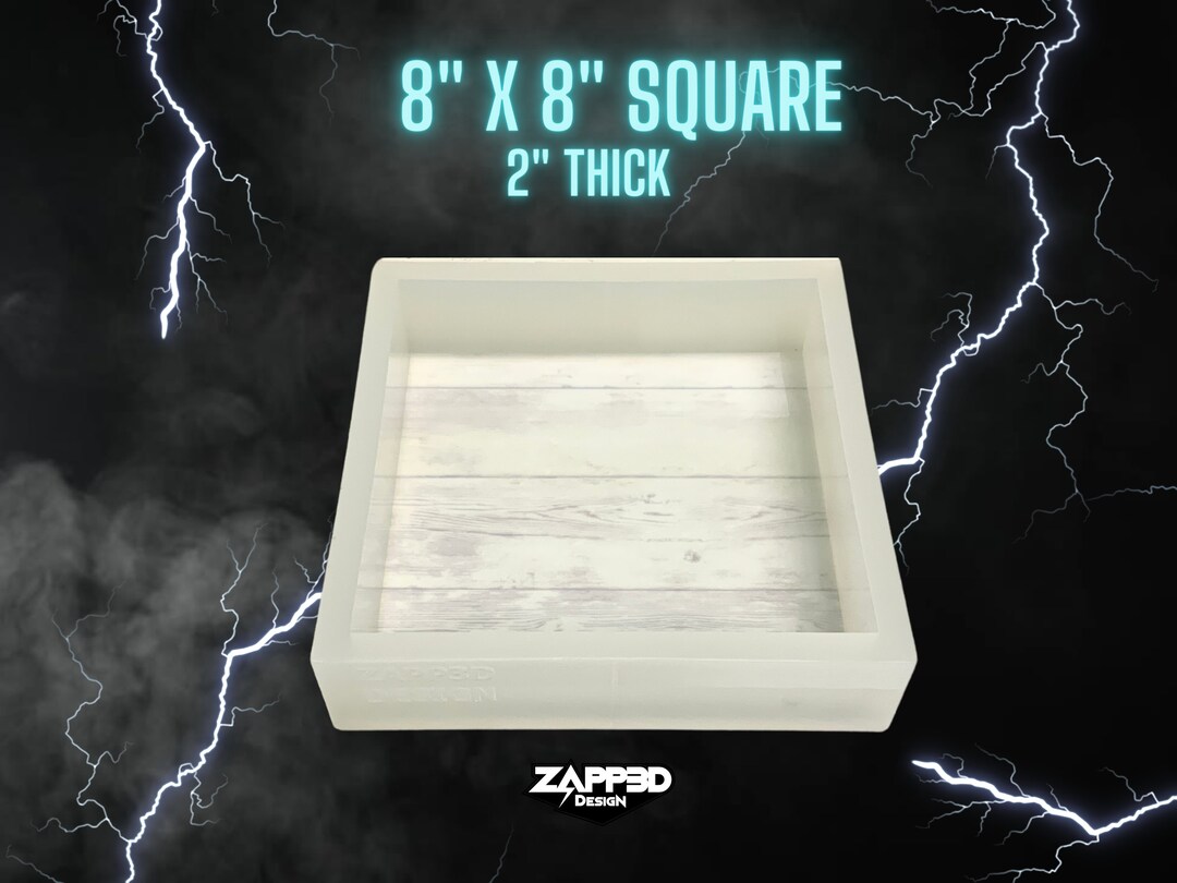 Deep Square Silicone Mold | 8"x8"x 2" | ULTRA Quality | Woodworking ...