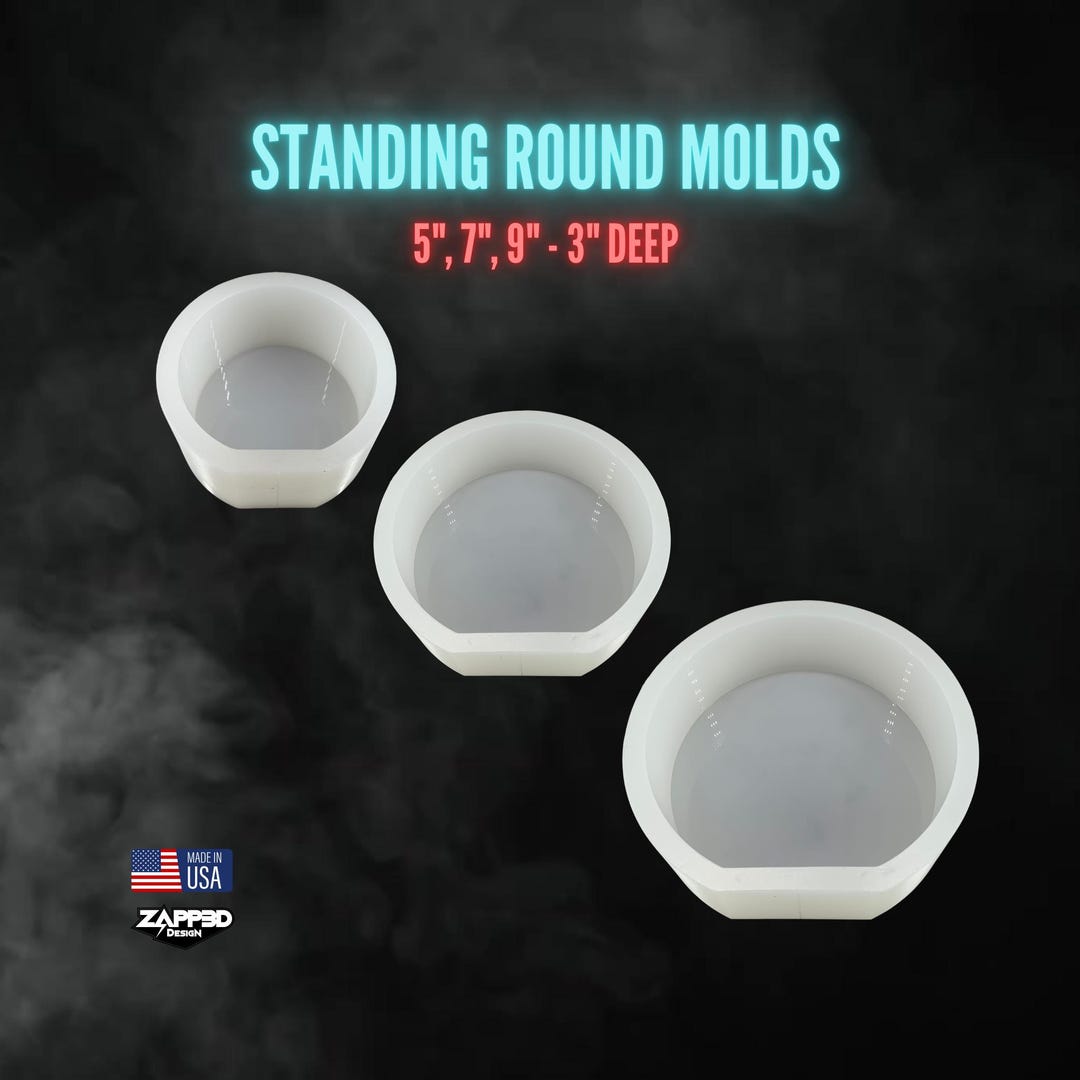Deep Standing Round Mold | 5", 7", 9" | Round Molds, Memorial Molds ...
