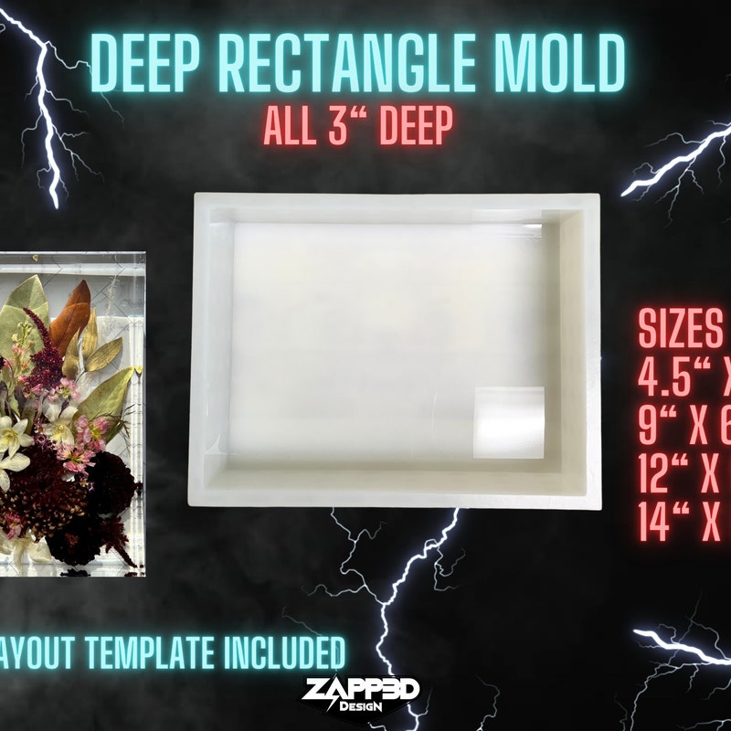 Rectangle Resin Mold Large - Etsy