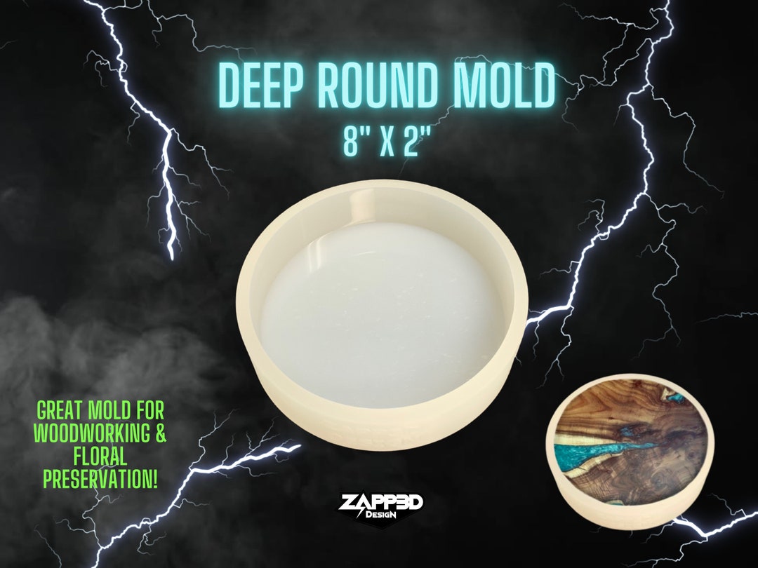 Deep Round Mold 8 X 2 ULTRA QUALITY Deep Silicone Mold, Floral ...