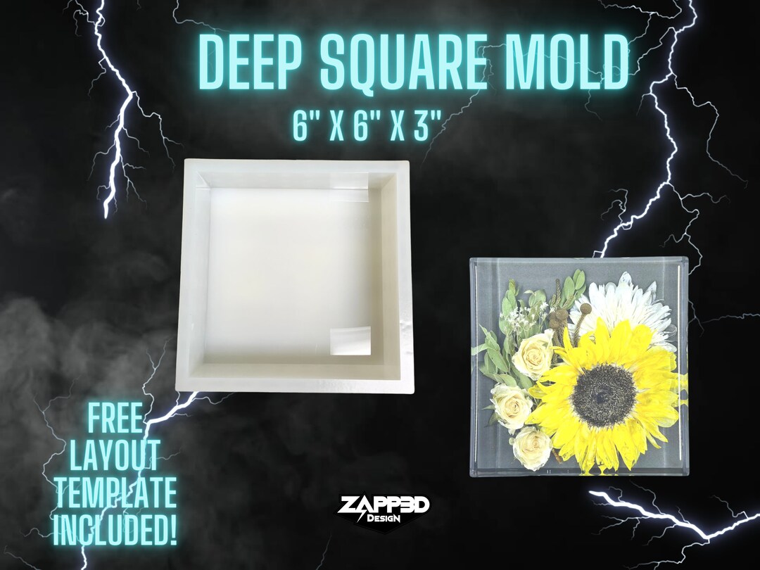 Deep Square Silicone Mold 6x6x 3 ULTRA Quality Deep Silicone Mold for ...