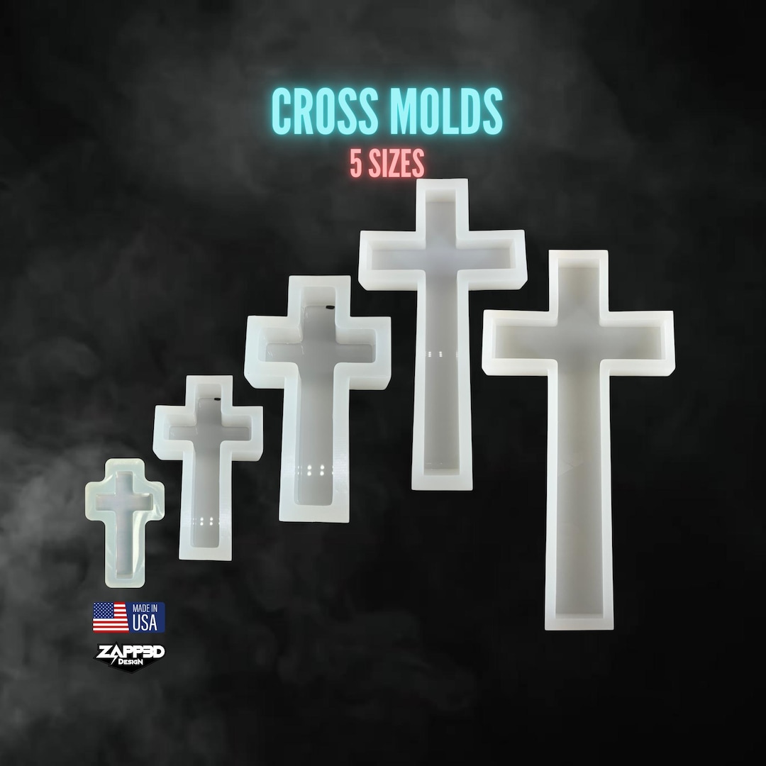 Cross Resin Mold | 5 Sizes | Cross Mold, Memorial Molds, Cross Mold for ...