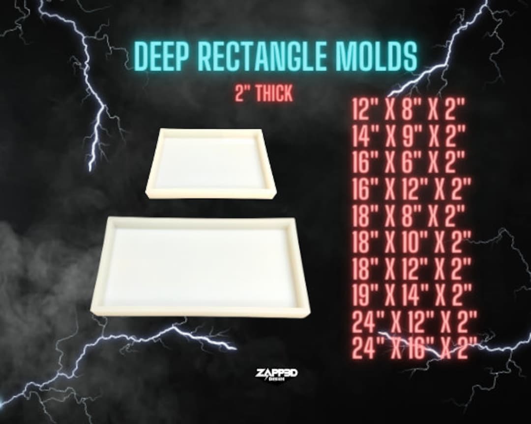 Deep Rectangle Mold, 2" Thick | ULTRA QUALITY | Cheese Board Molds ...