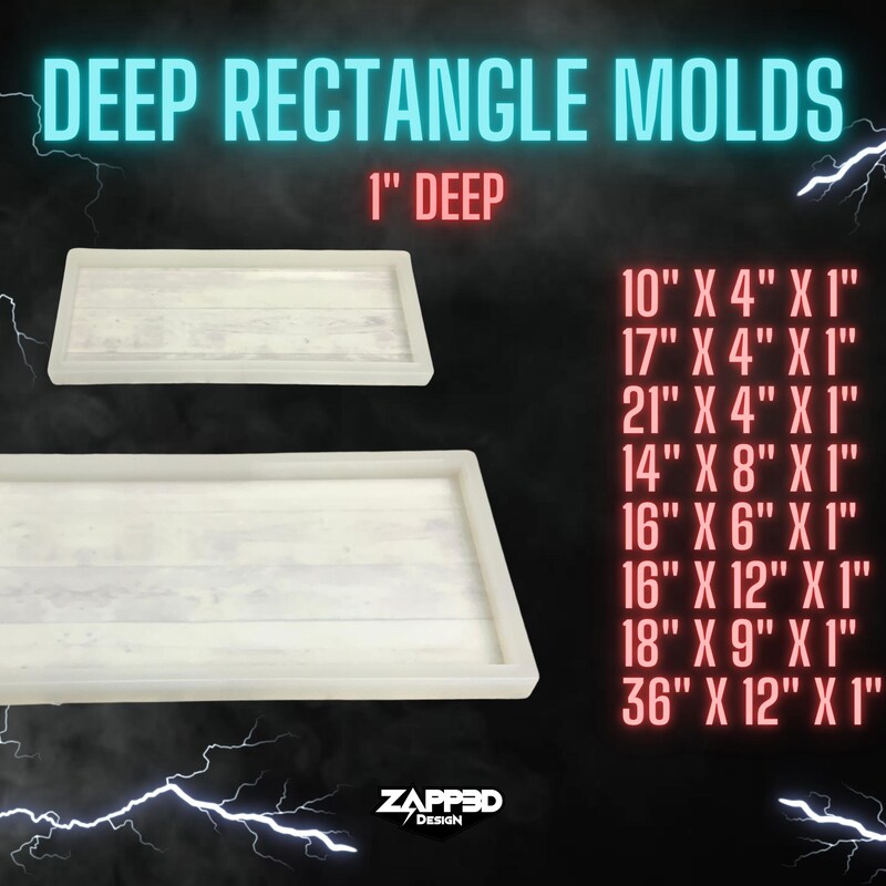 Rectangle Resin Mold Large - Etsy