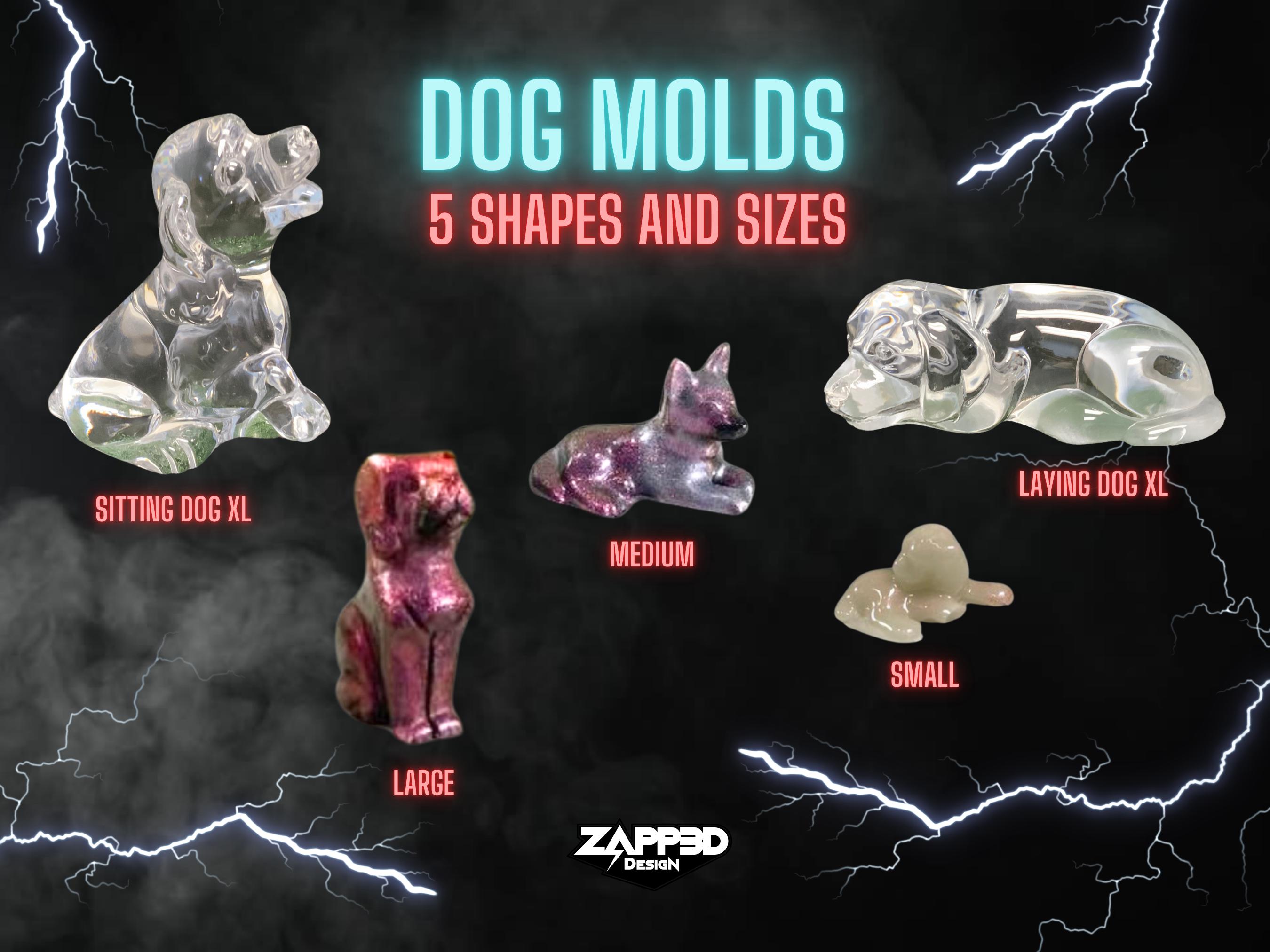 Dog Mold for Resin, 3D Resin Molds, Dog Molds, Animal Mold, Puppy Mold ...