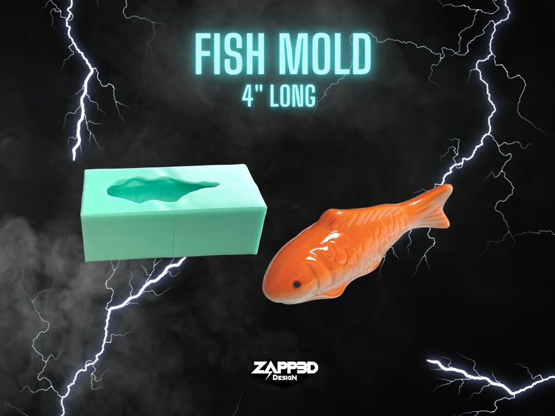 Fish Mold, Fish Mold for Resin, 3D Resin Mold, Goldfish Mold, Animal ...