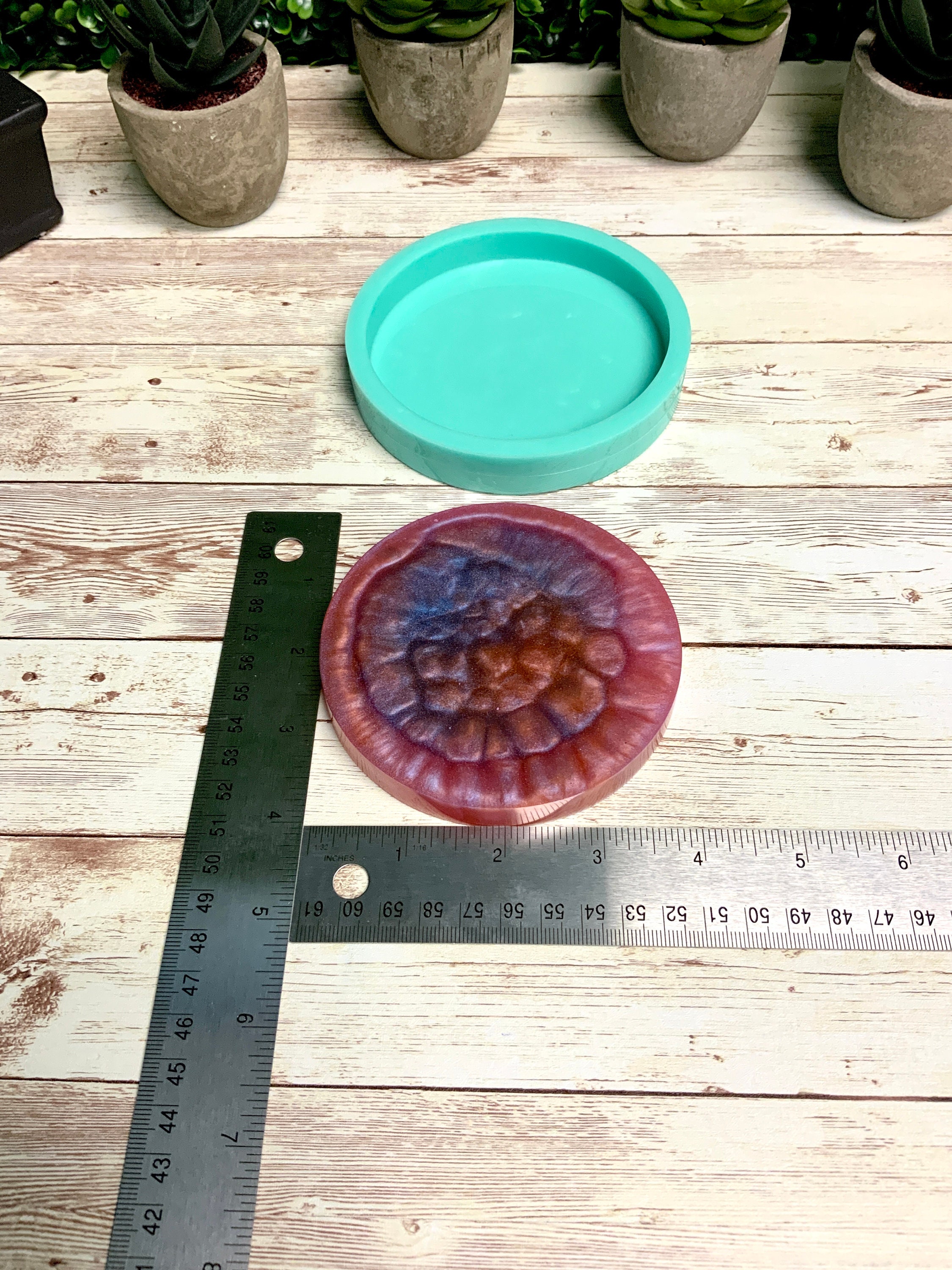 Round Coaster Mold, 4 Inch Coaster Molds for Resin, Circle Coaster Mold ...