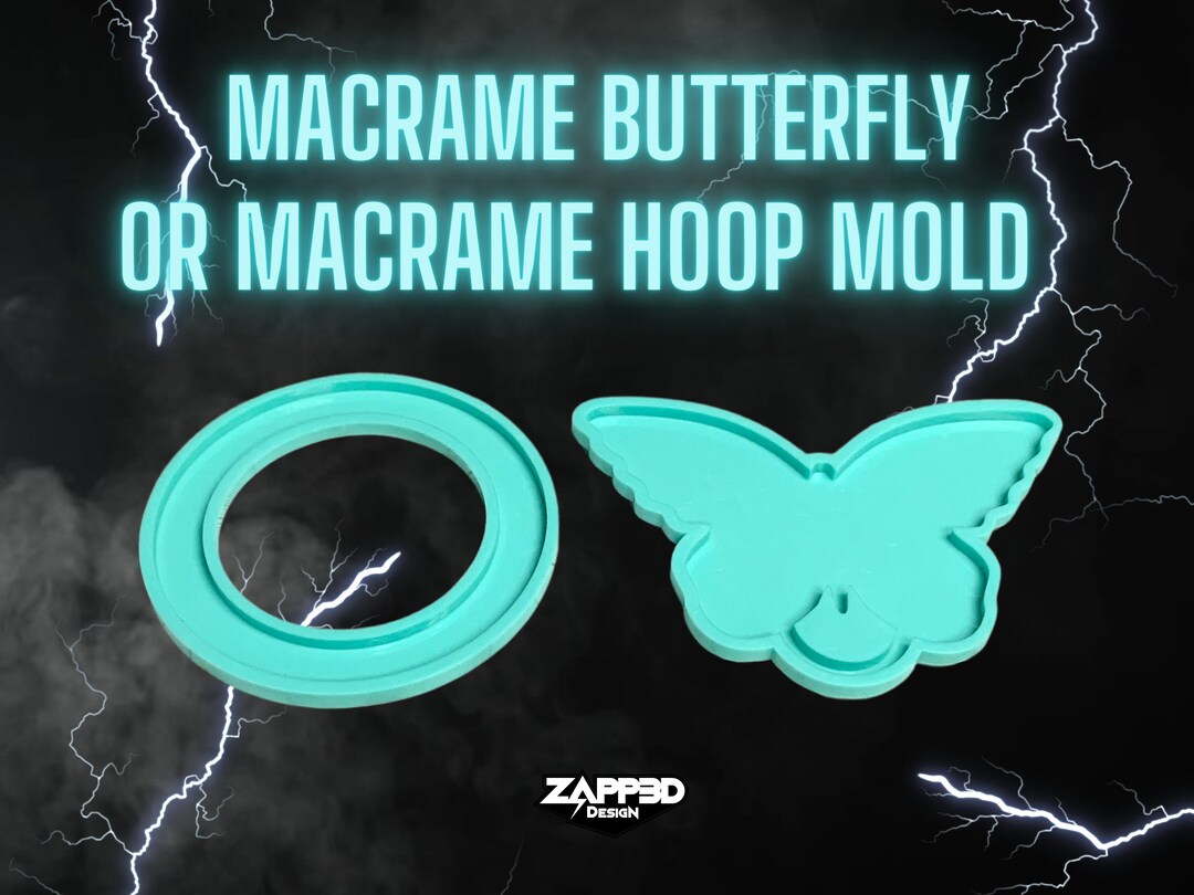Macrame Butterfly Mold, Hoop Mold, Round Hoop Mold, Butterfly Mold ...