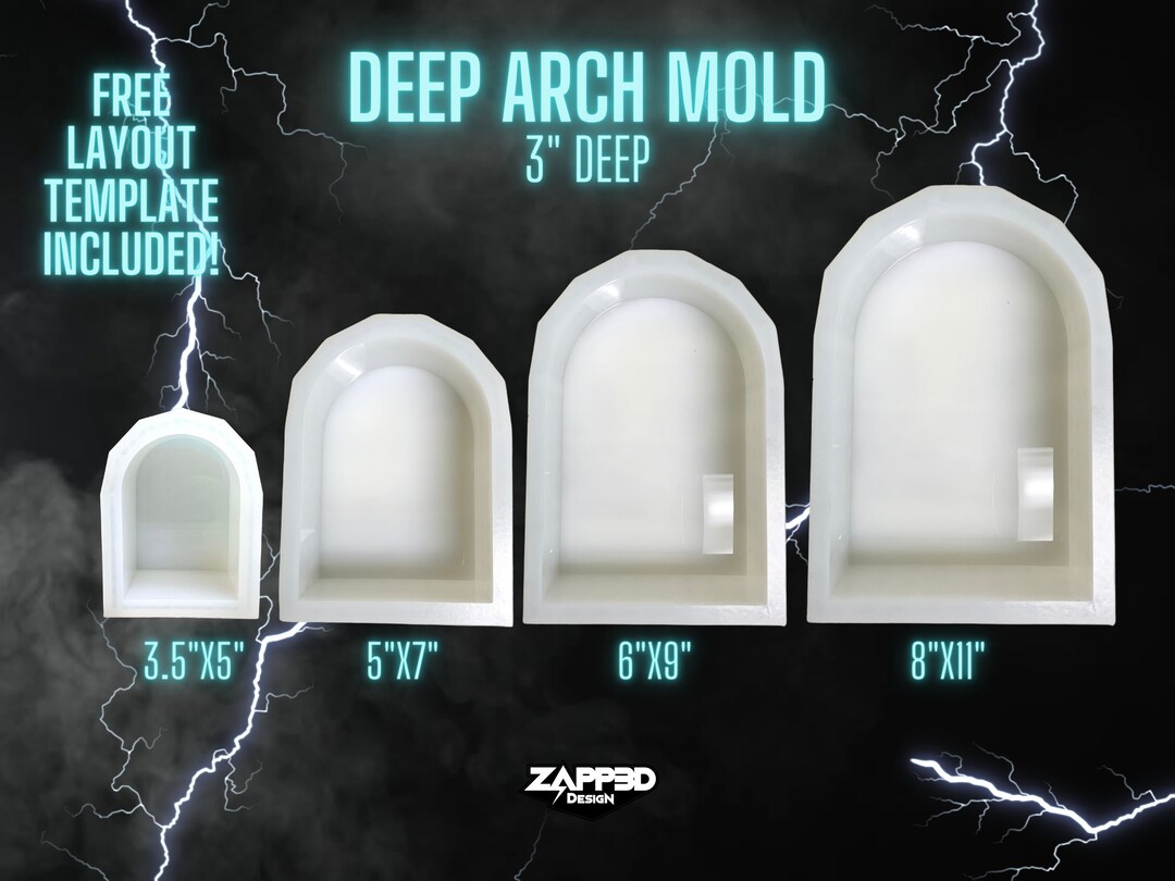 Deep Arch Mold | 4 Sizes | Deep Silicone Mold Resin, Memorial Mold ...