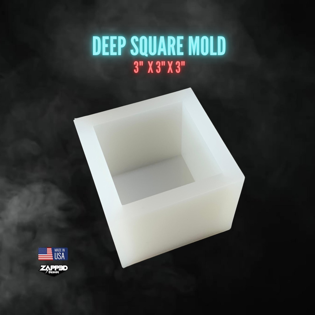 Deep Square Mold | 3"x3"x3" | ULTRA QUALITY | Deep Resin Mold, Floral ...
