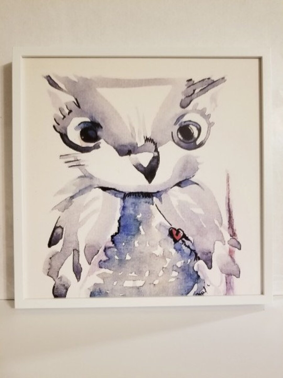 Woot Owl 8 X 8 Easy Wall Mount Square Prints of Cute - Etsy
