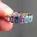 Stunning Multi Gemstone Band, Multi Color Radiant Cut CZ Stone Full ...