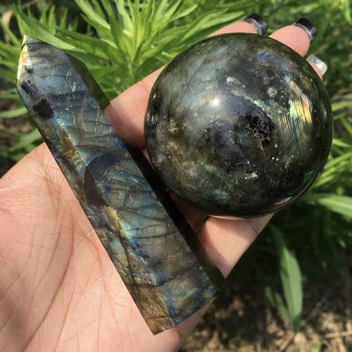 Natural Labradorite Sphere Labradorite Gemstone Ball Crystal - Etsy