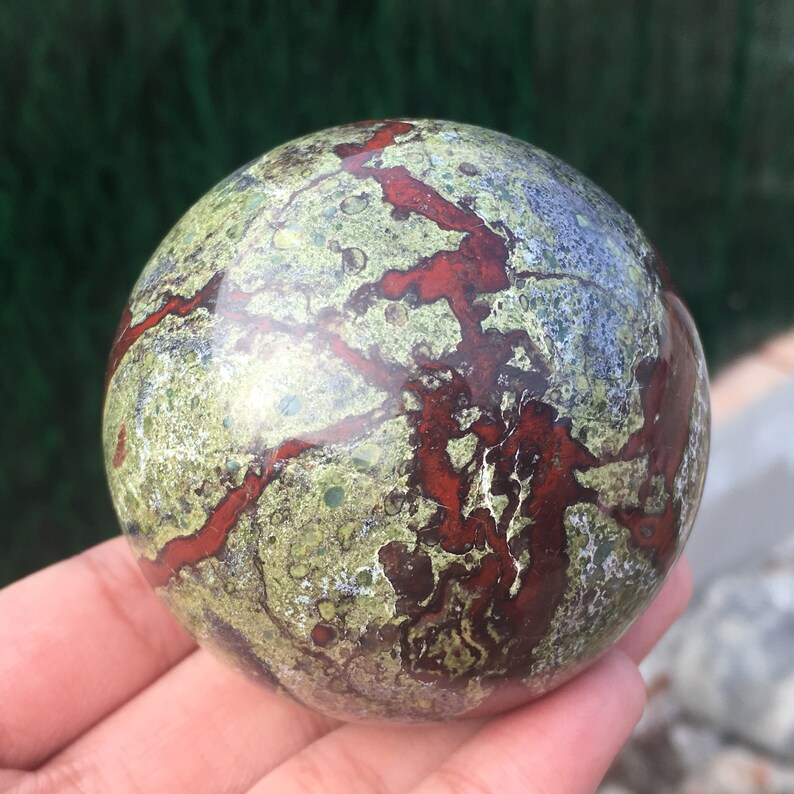 1pc 40mm Natural Dragon Blood Stone Quartz Sphere Crystal - Etsy