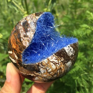 Chessylite Blue Linarite Ball,goethite Sphere,needle Ironstone ...