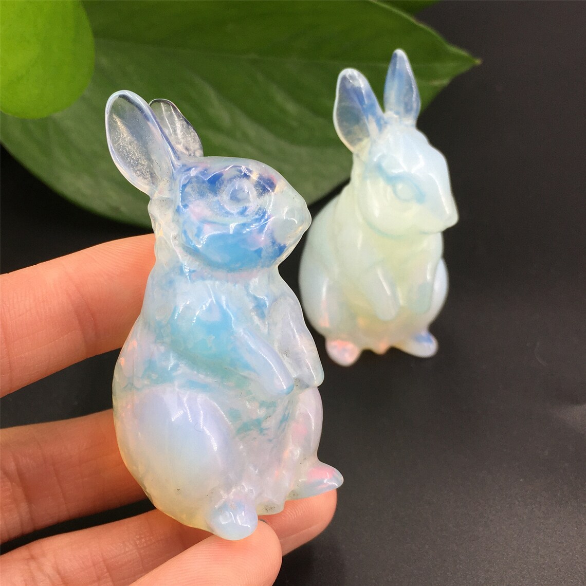 1pc Hand carving Opalite RabbitQuartz Crystal rabbitMineral | Etsy