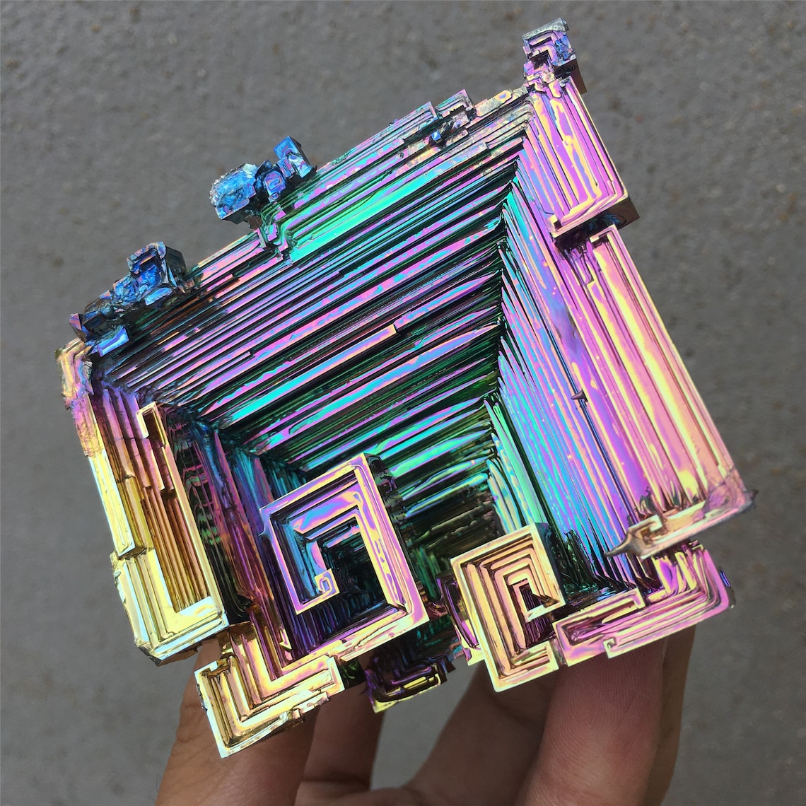 1pc Titanium Rainbow Bismuth ore Crystal Quartz mineral | Etsy