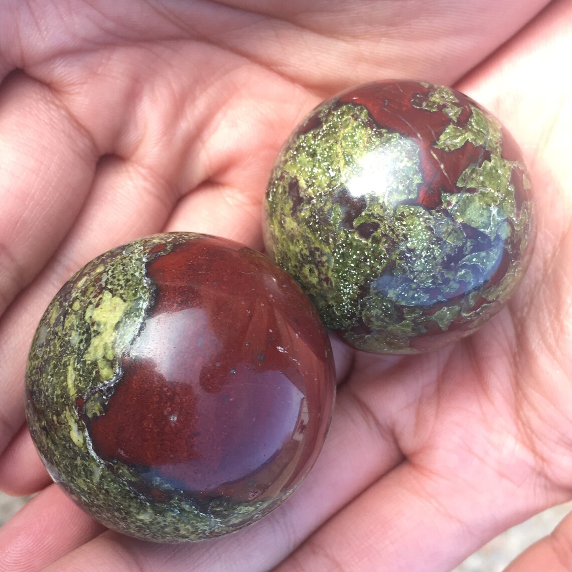 1pc 40mm Natural dragon blood stone quartz sphere crystal | Etsy