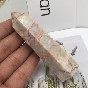 1PC Natural Red Network Stone Quartz Crystal Obelisk,crystal Tower ...