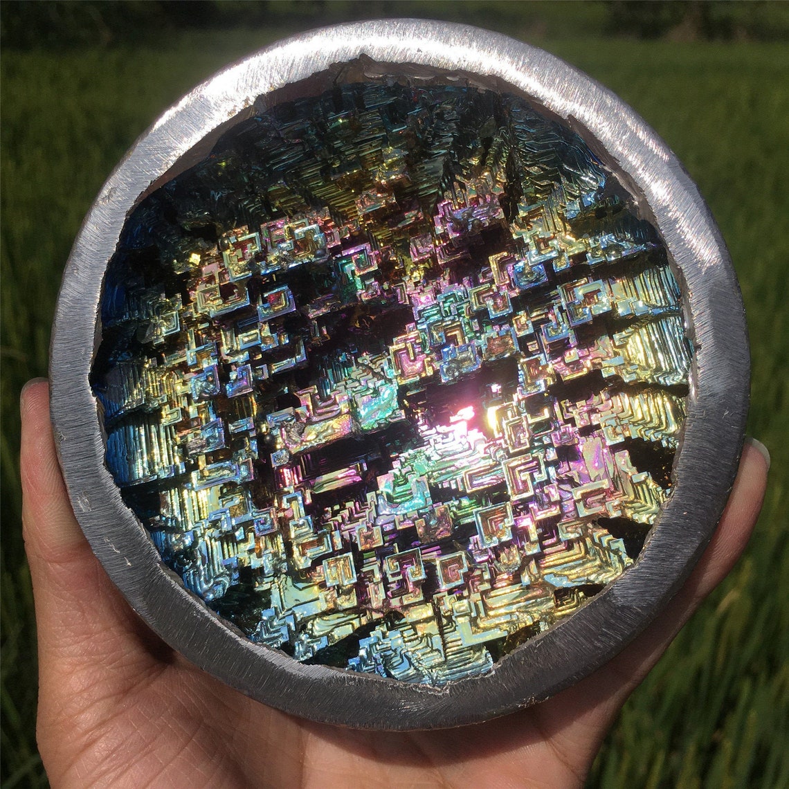 1PC Beautiful Bowl Rainbow Bismuth Specimencrystal Ore | Etsy