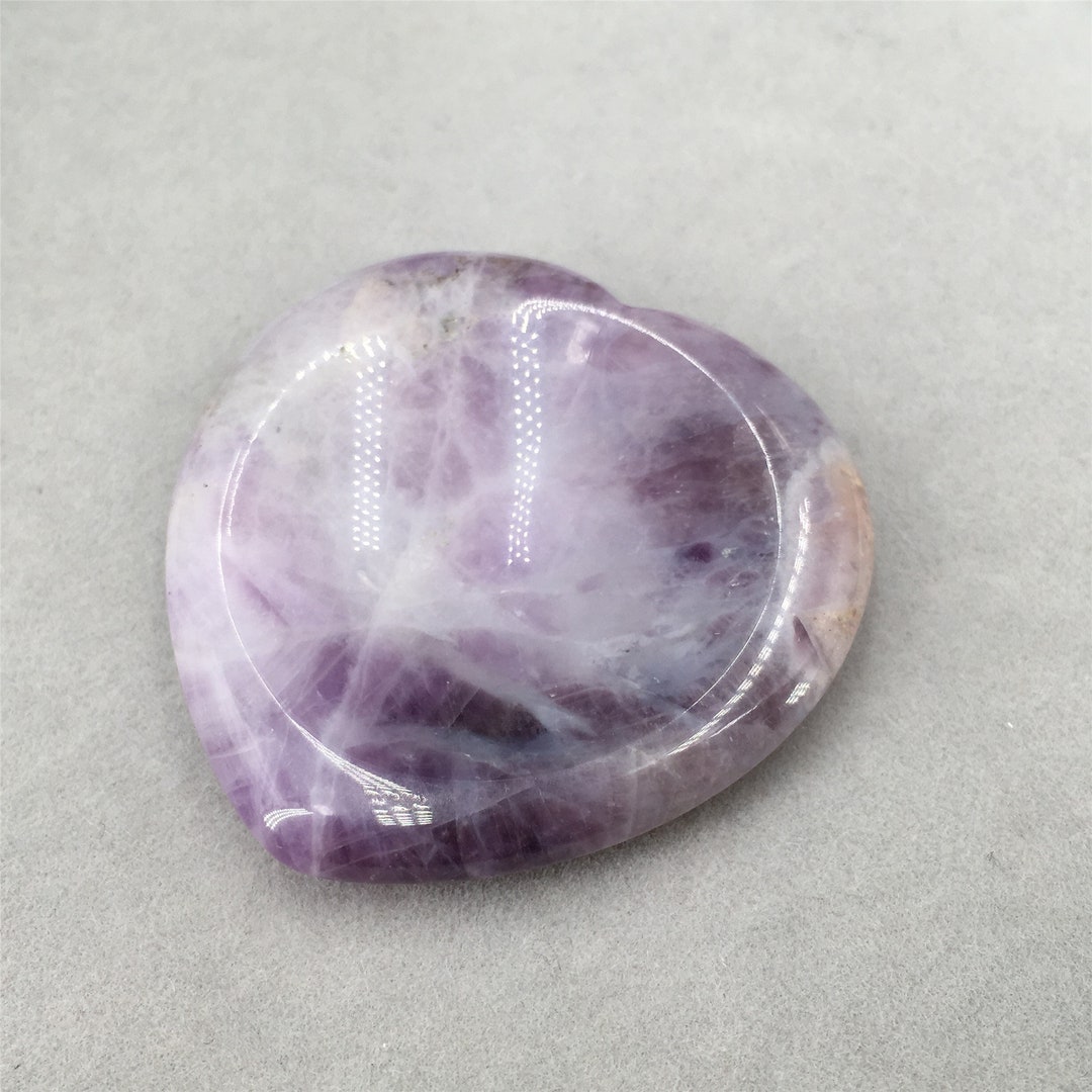 1PC Natural Dream Amethyst Mini Heart Ashtray,quartz Ashtray,home ...