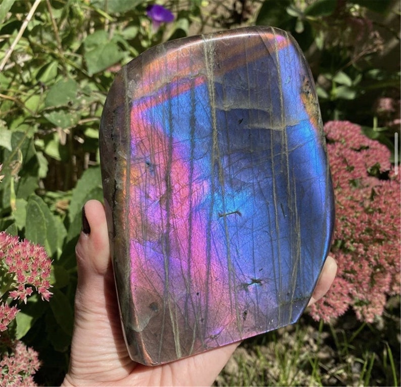 A Natural Purple Labradorite Freeformhigh Flash Free - Etsy