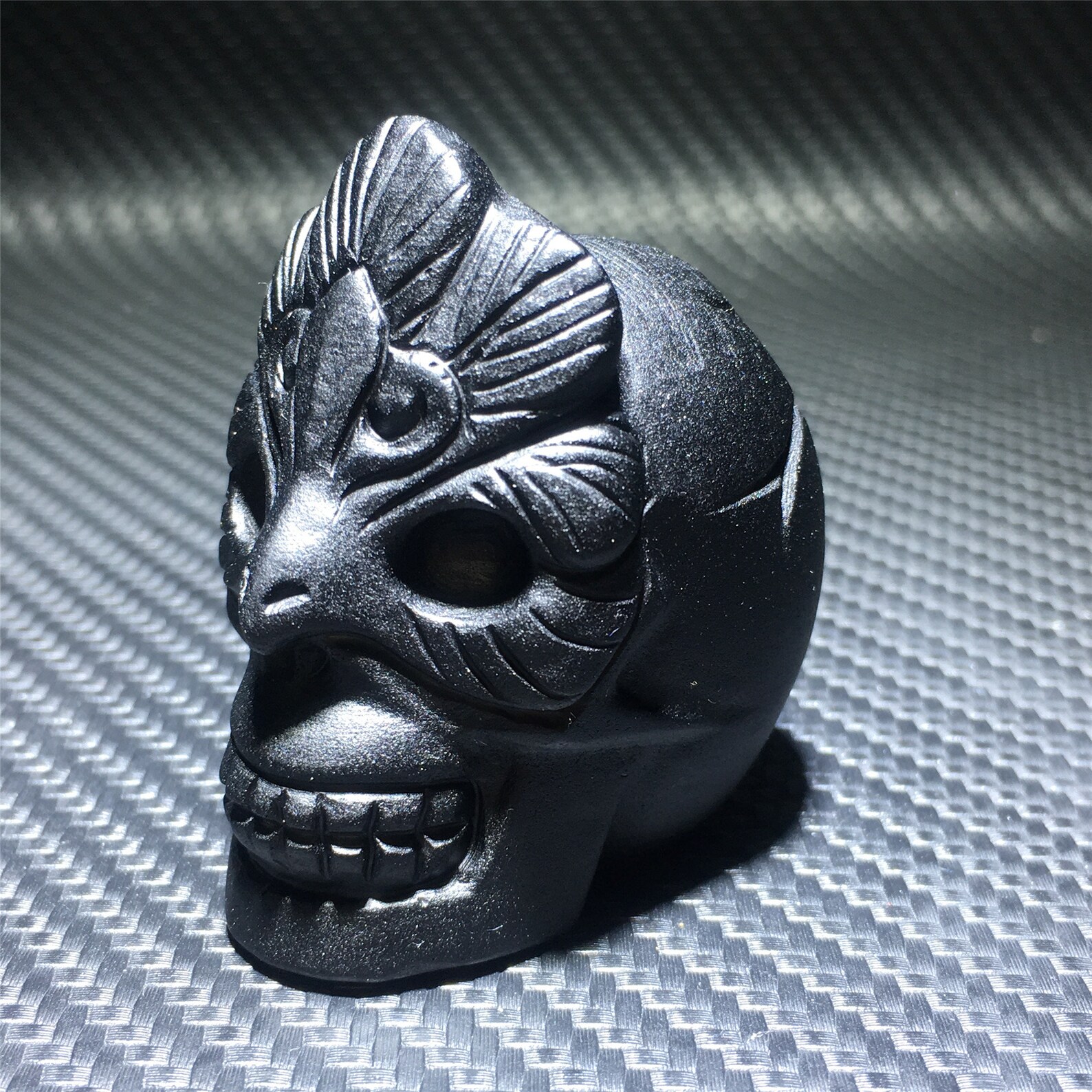 1PC Natural Obsidian Skullhand Carved Quartz Crystal Mask - Etsy